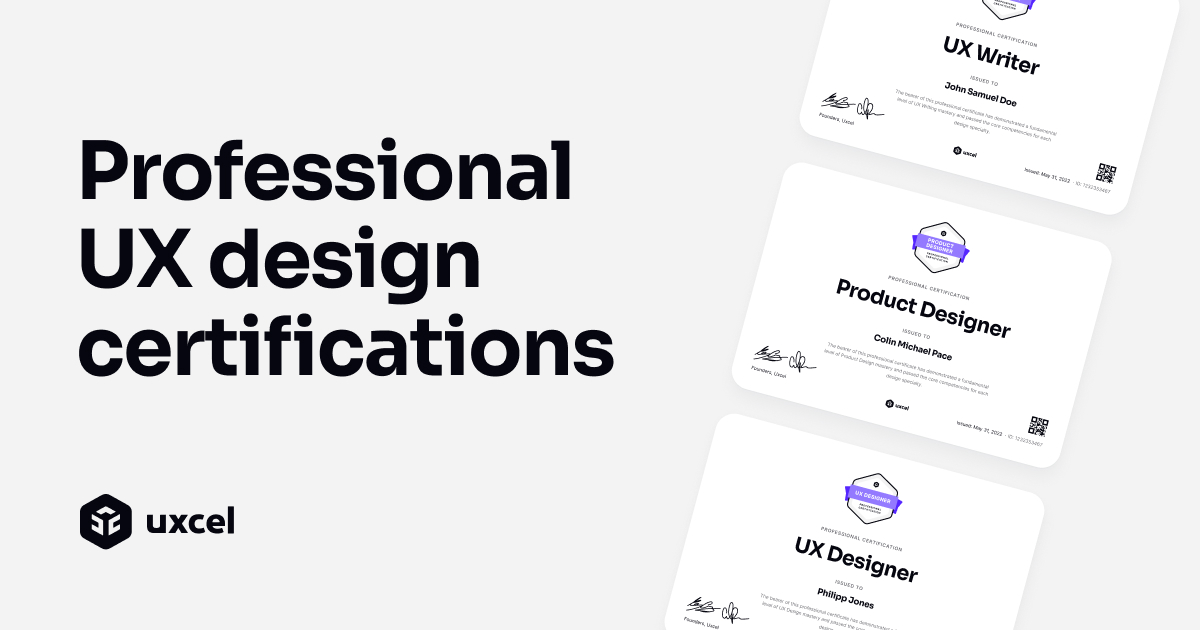 Professional Certifications | Uxcel