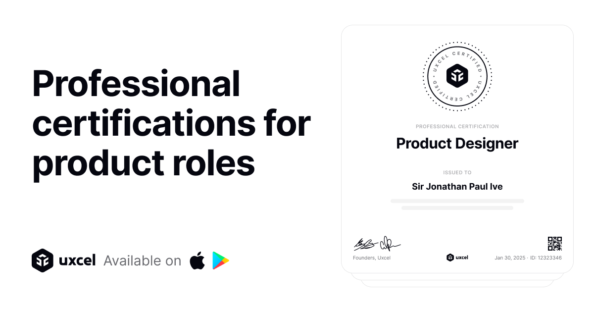 UX Certification | Professional Credentials | Uxcel