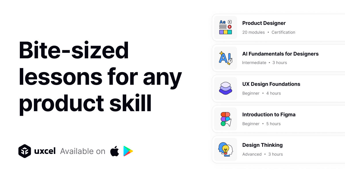 Bite-sized lessons for every product skill | Uxcel