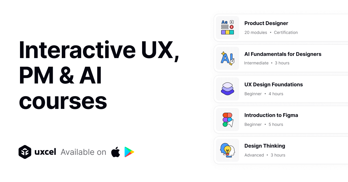 Interactive UX, PM & AI courses to grow your product career | Uxcel