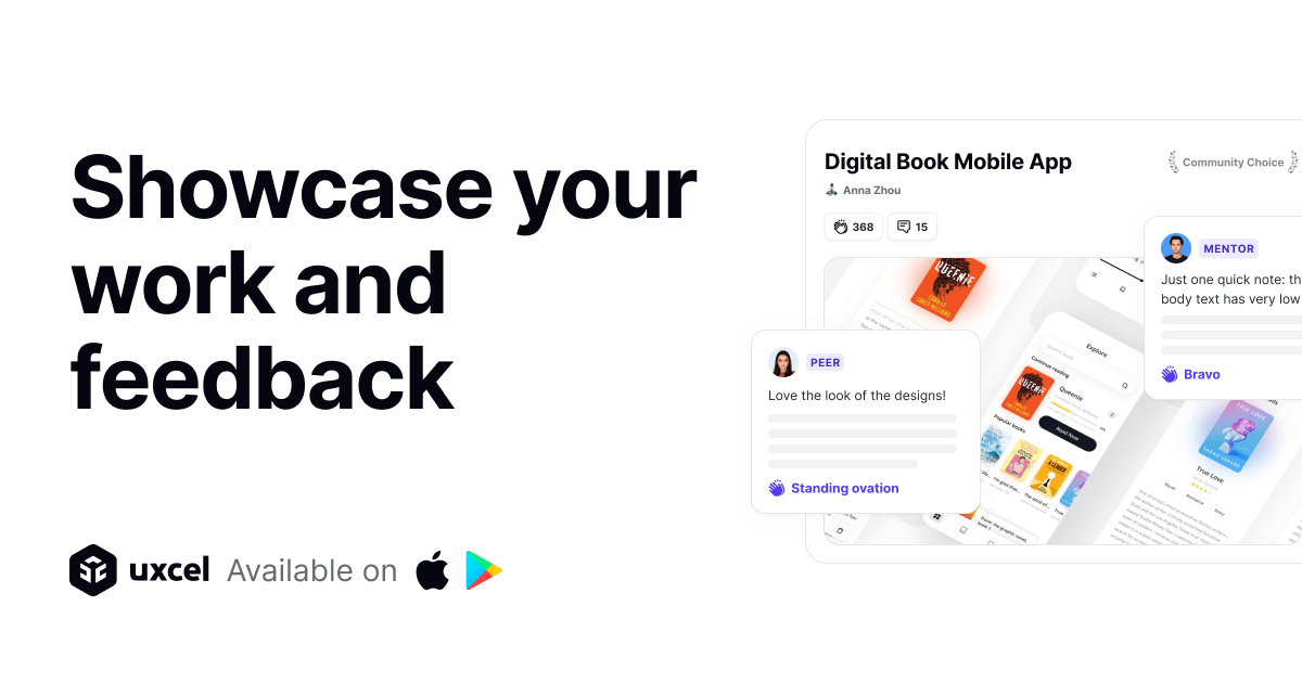 Showcase your work and get career-advancing feedback | Uxcel