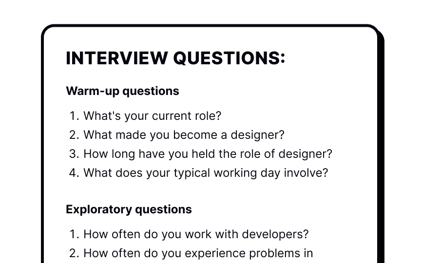 Creating a UX Interview Guide Lesson | Uxcel