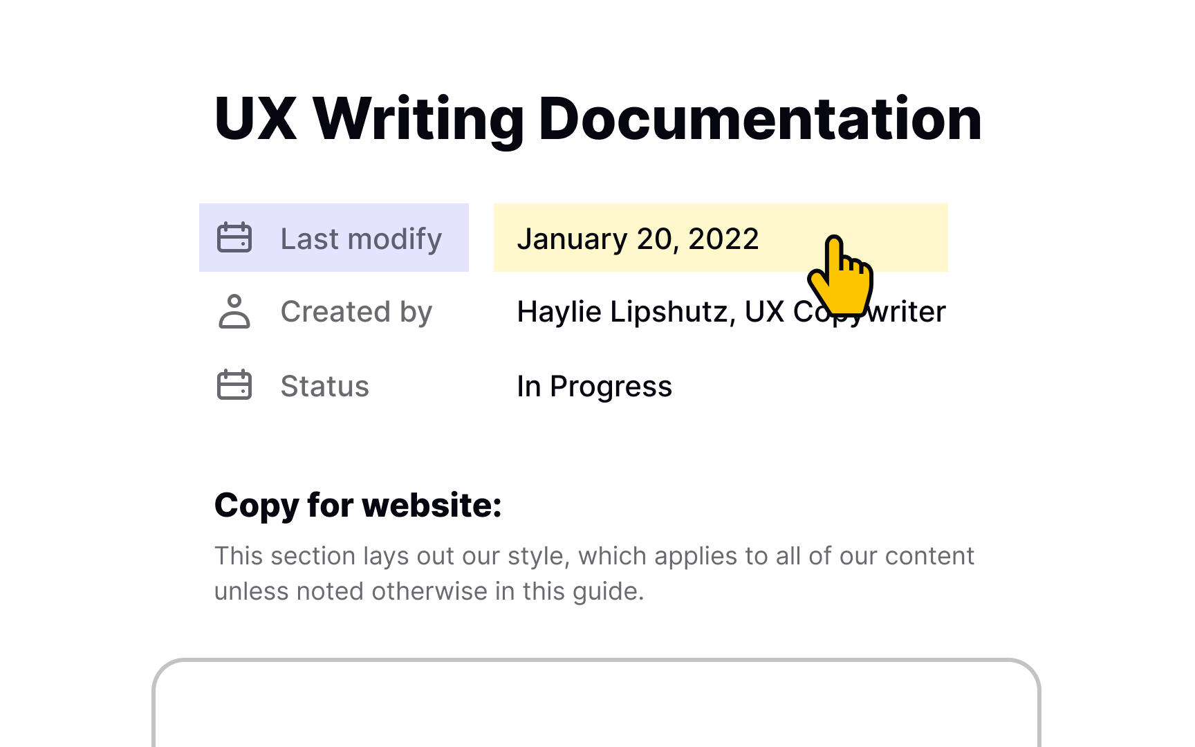 Deliverables & Documentation in UX Writing Lesson | Uxcel