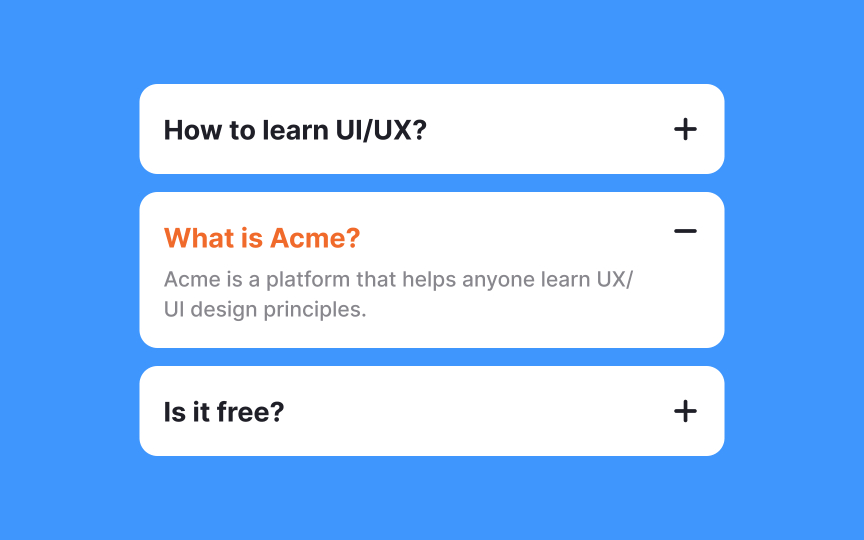 UI Accordions: Basics & Best Practices Lesson | Uxcel