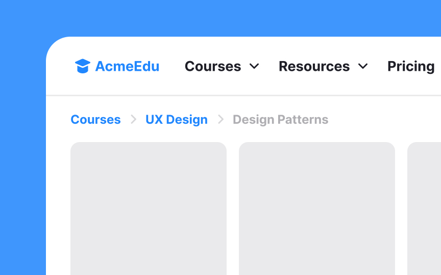 Intro to UI Breadcrumbs Lesson | Uxcel
