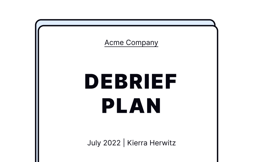 Conducting Debrief Sessions Lesson | Uxcel